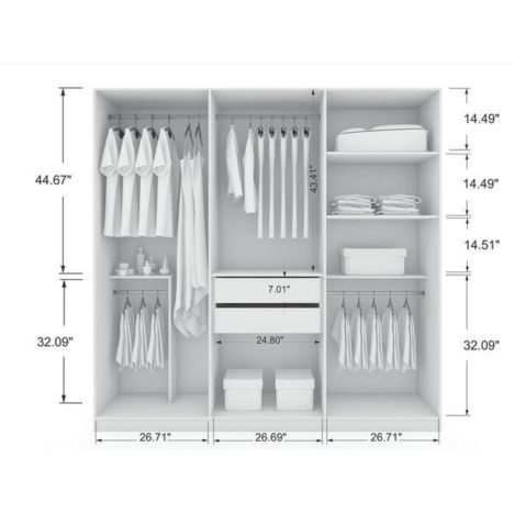 28 Modelos de closet con medidas. - GEOCAX