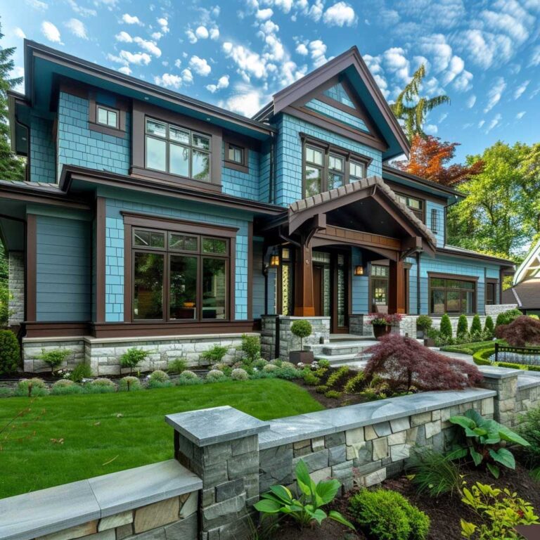 Ideas para pintar la fachada de tu casa moderna con toque de color ...